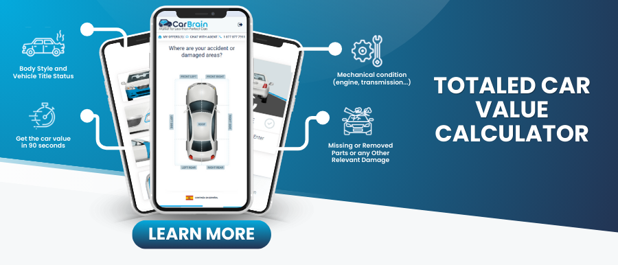 Totaled Car Value Calculator Tool - How Much Can I Get | CarBrain